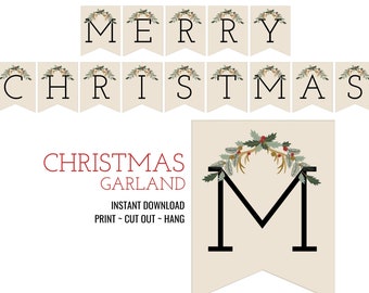 Gingerbread Banner Christmas Garland Decoration - Etsy