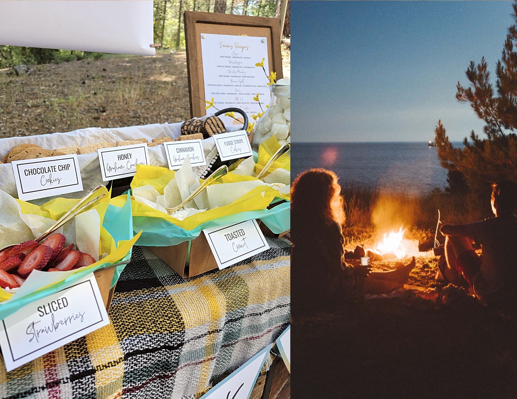 Smores Party Food Labels, S'mores Food Labels, S'more Bar Signs for ...