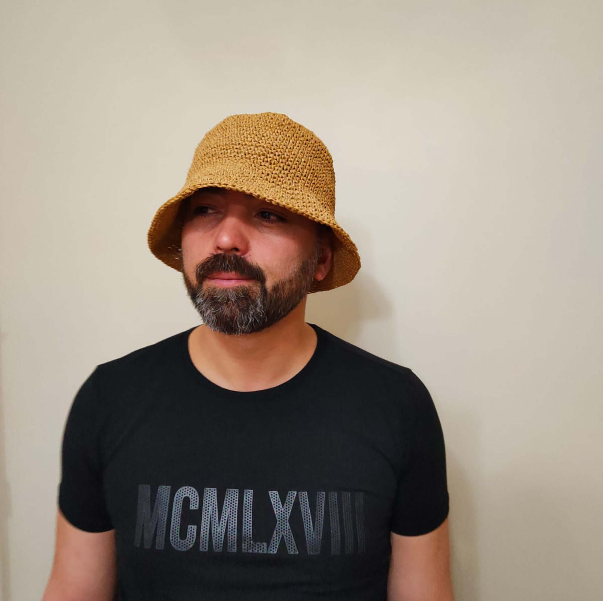 Bucket Hat Handmade Raffia Hat Bucket Hat Women Bucket Hat Men Bucket ...