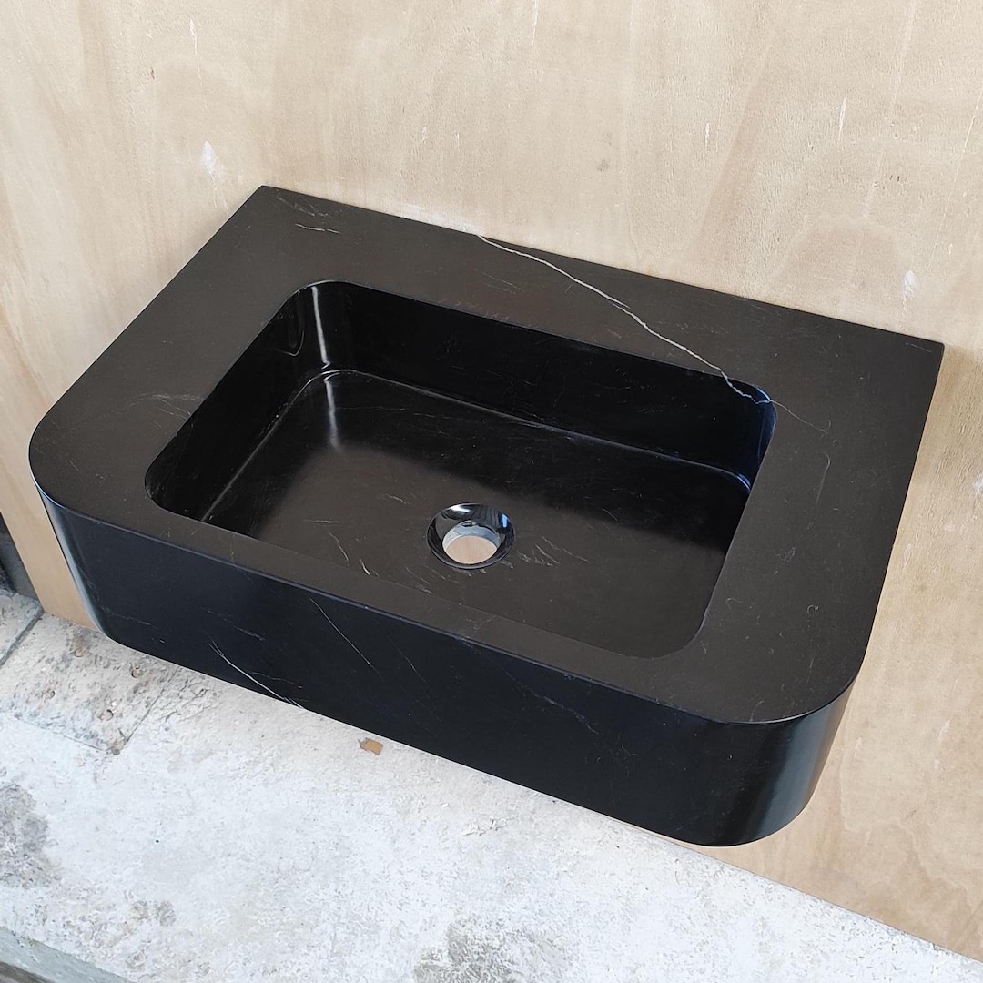 Black Marble Nero Marquina Sink – Luxury Bathroom Vanity Basin With ...