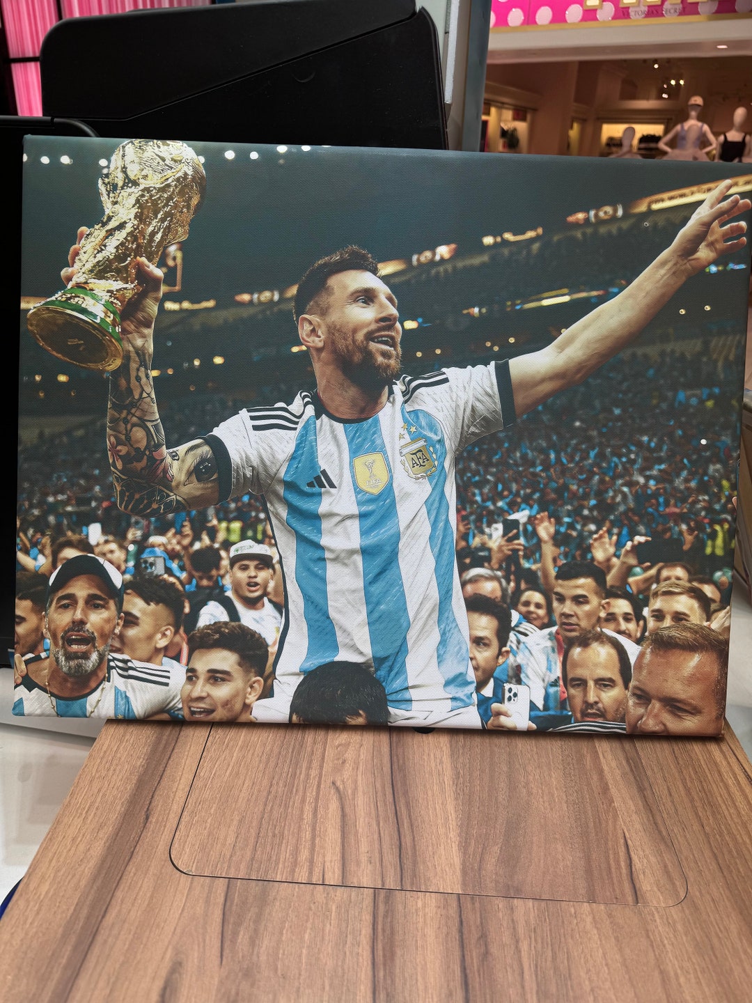 Lionel Messi WM Leinwand 4K Messing Leinwand Premium-Qualität Leinwand ...