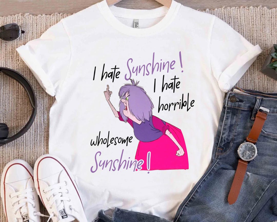 Disney the Sword in the Stone Mad Madam Mim I Hate Sunshine Shirt ...