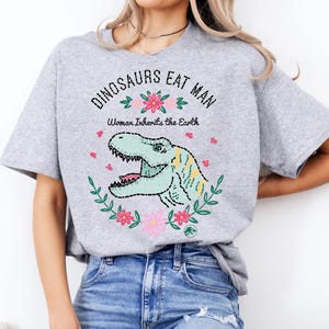 Vintage Jurassic Park Dinos Eat Man Women Inherit the Earth Shirt ...