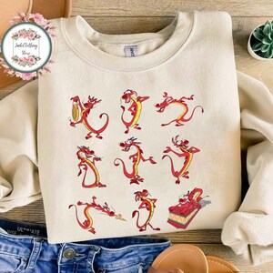 Vintage Disney Mulan Mushu Dragon Pose Shirt, Mushu Emotions Shirt ...