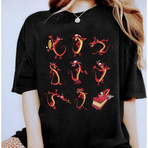Vintage Disney Mulan Mushu Dragon Pose Shirt, Mushu Emotions Shirt ...