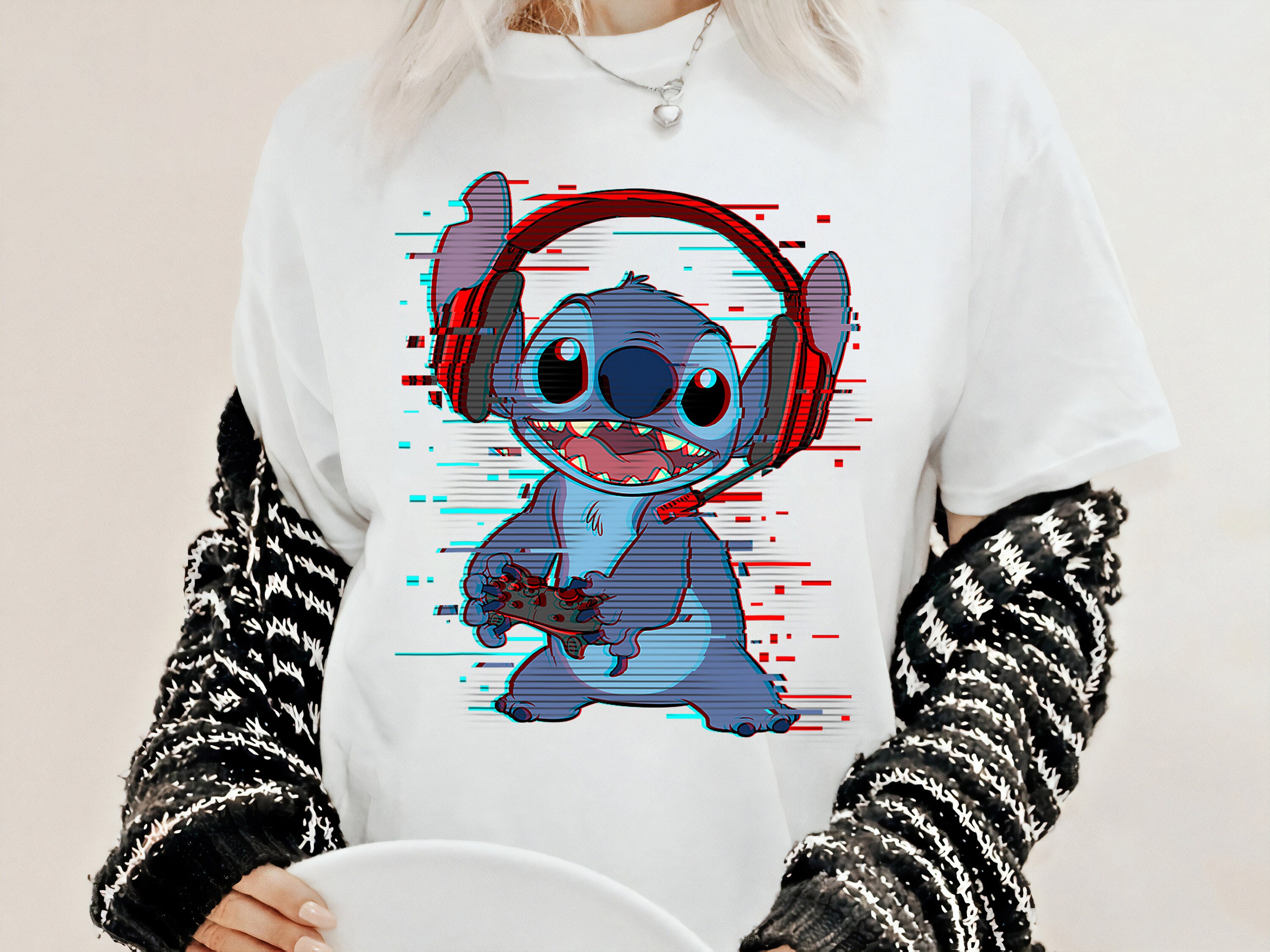 Disney Lilo & Stitch Gamer Glitch Headset and Controller - Etsy