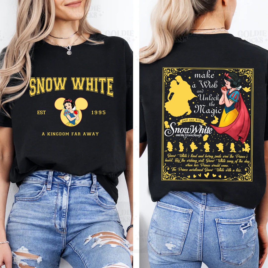 Vintage 2-sided Snow White Shirt, Disney Snow White and Seven Dwarfs ...