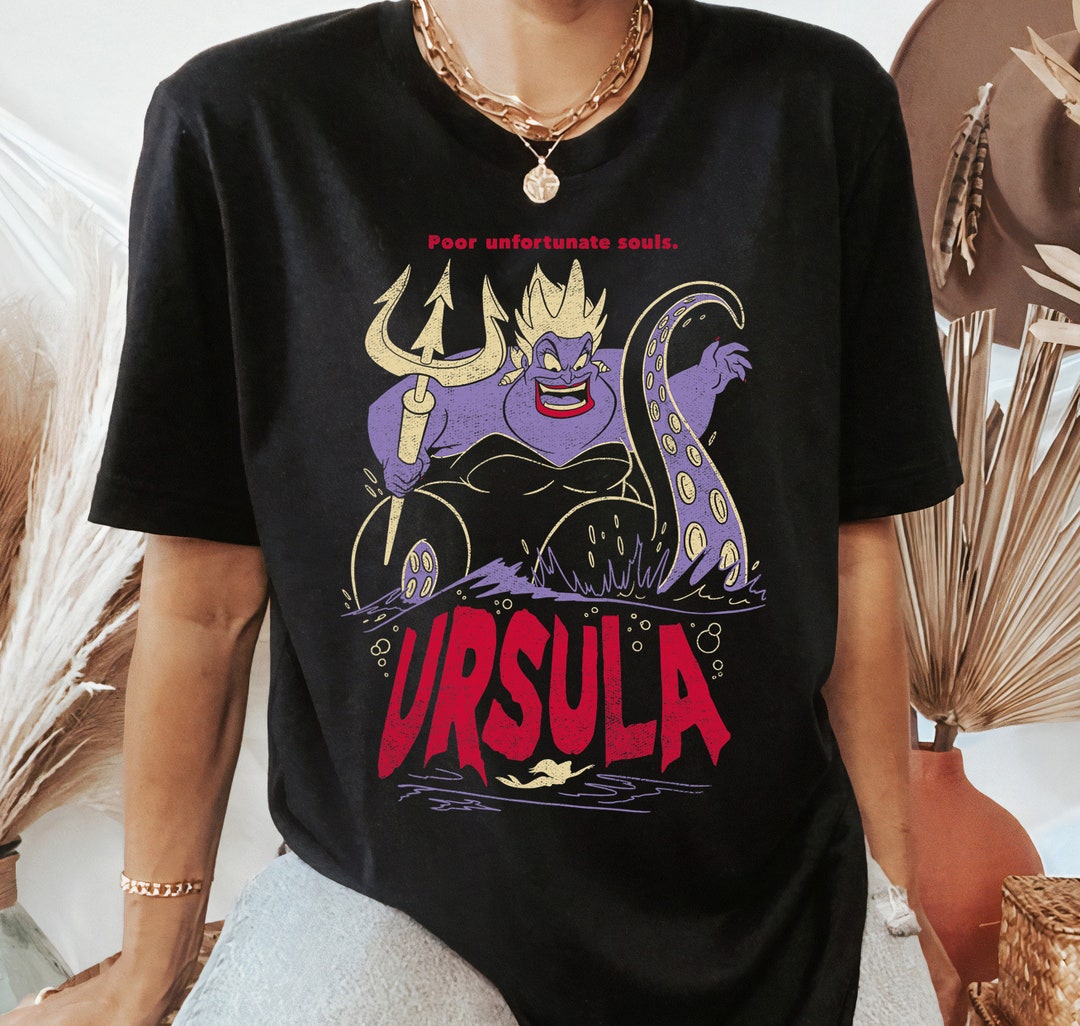 Disney the Little Mermaid Ursula Graphic T-shirt , Disneyland Family ...