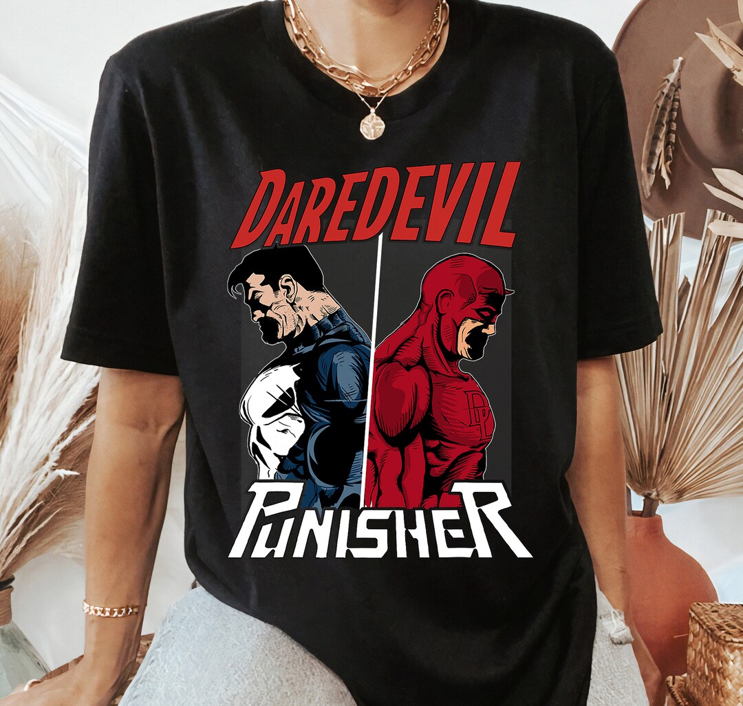 Marvel Daredevil the Punisher Only One Way Graphic T-shirt, Marvel ...