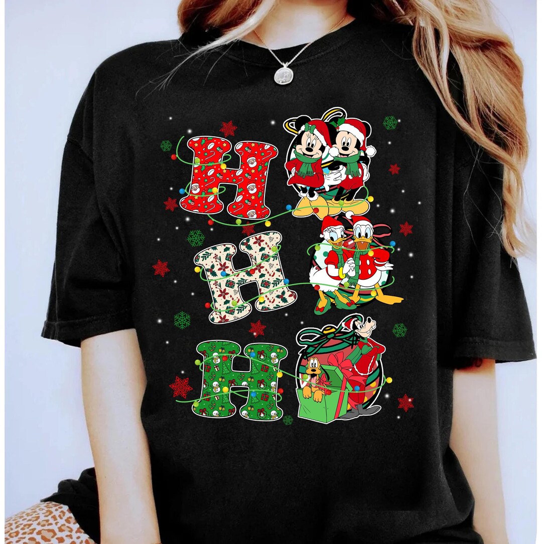 Disney Ho Ho Ho Mickey and Friends Group Shirt, Mickey and Friends ...