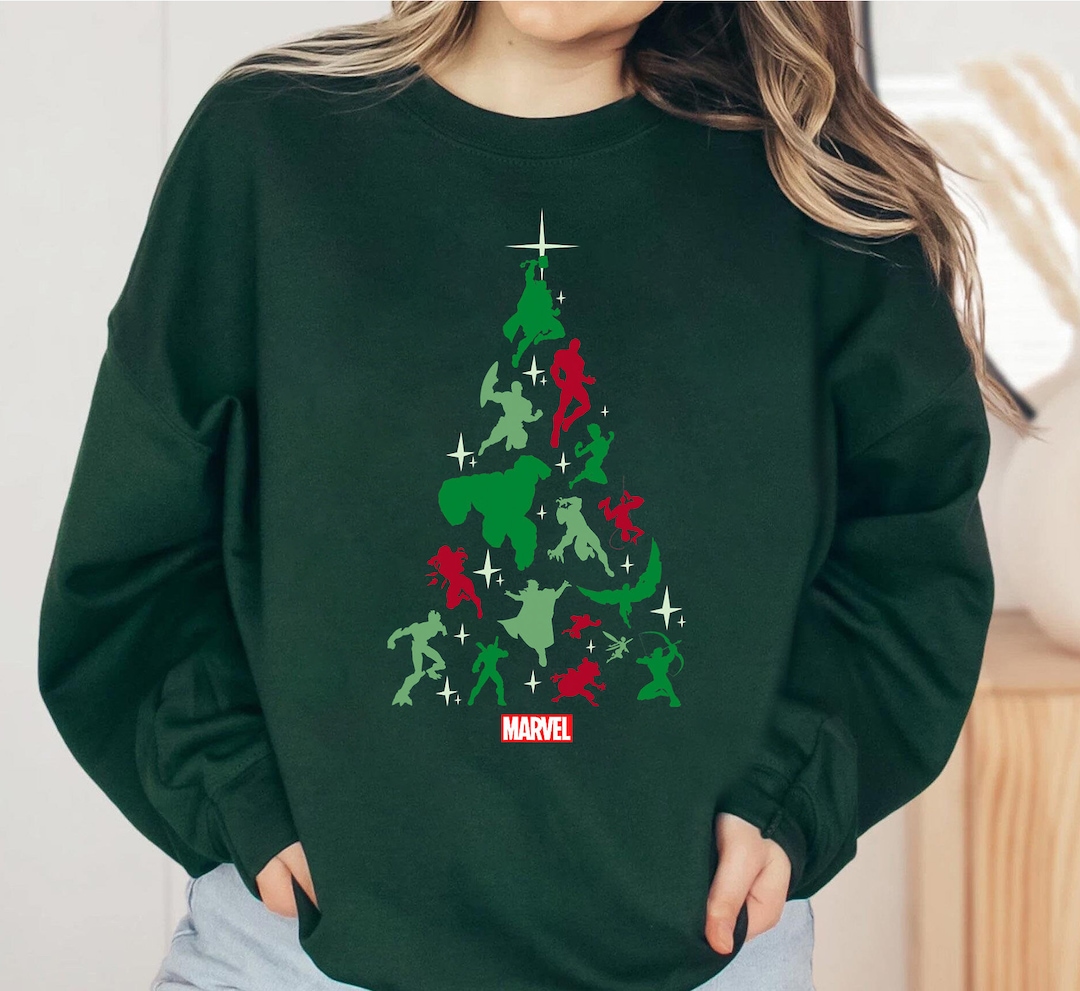 Marvel Avengers and Guardians of the Galaxy Christmas Tree T-shirt ...