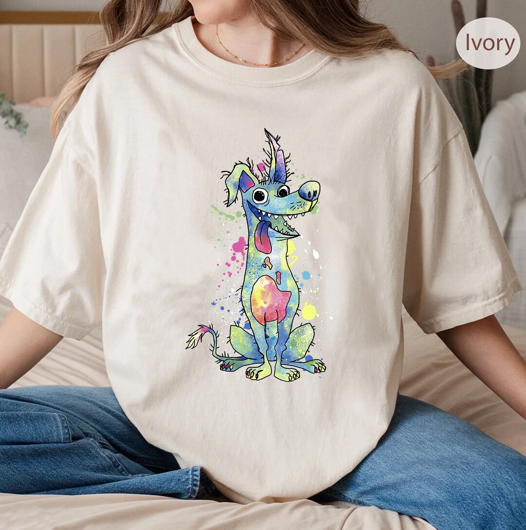 Disney Pixar Coco Dante Watercolor Splatter Graphic T-shirt, Coco Shirt ...