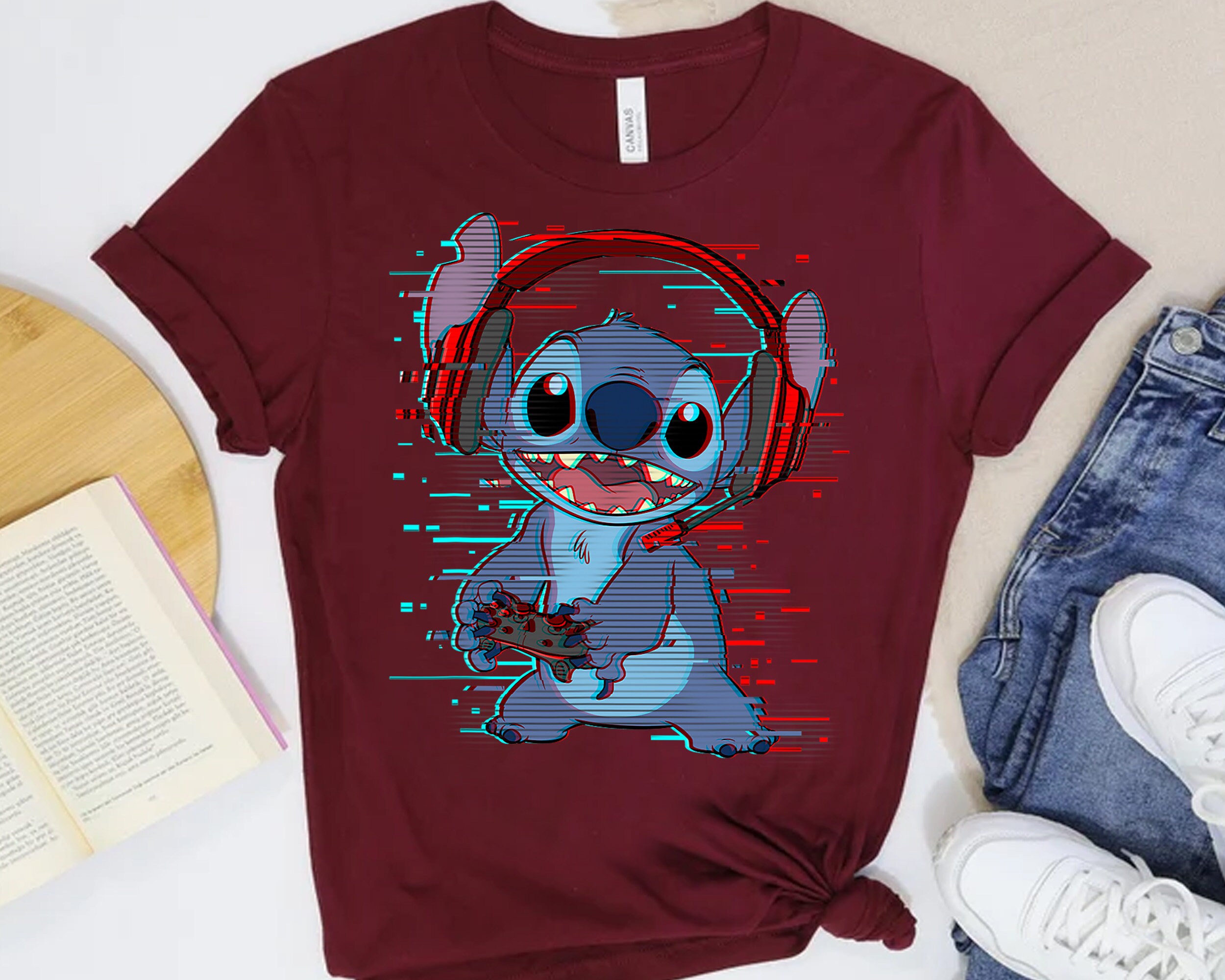 Disney Lilo & Stitch Gamer Glitch Headset and Controller - Etsy