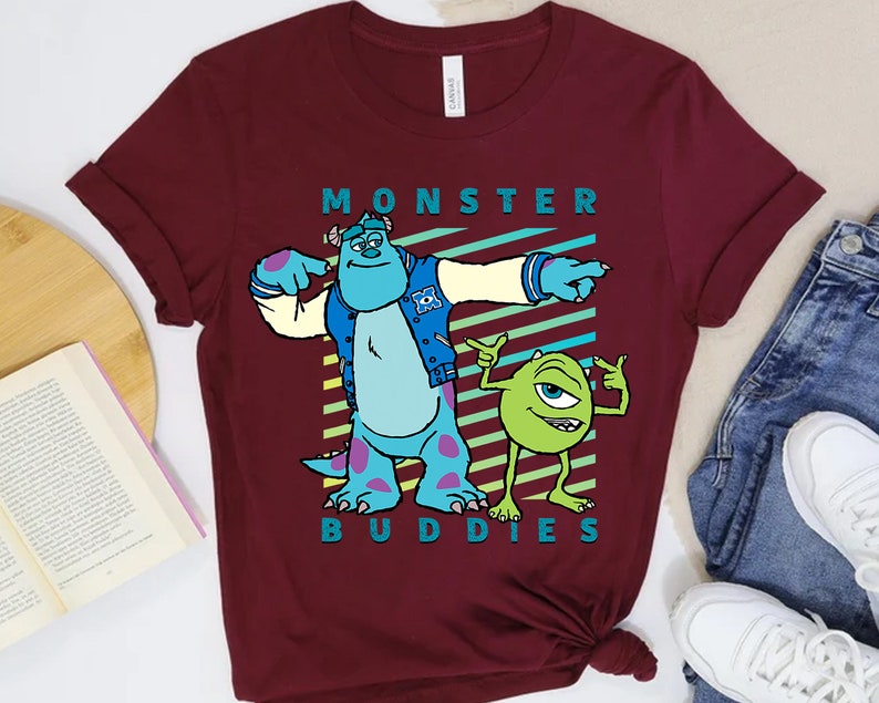Disney PIXAR Sulley and Mike Wazowski Monster Buddies T-shirt - Etsy