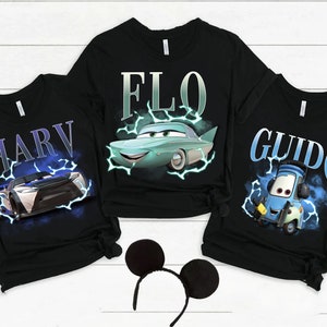 Disney Bootleg Cars Characters Lightning Mcqueen Tow Mater Hudson Shirt ...