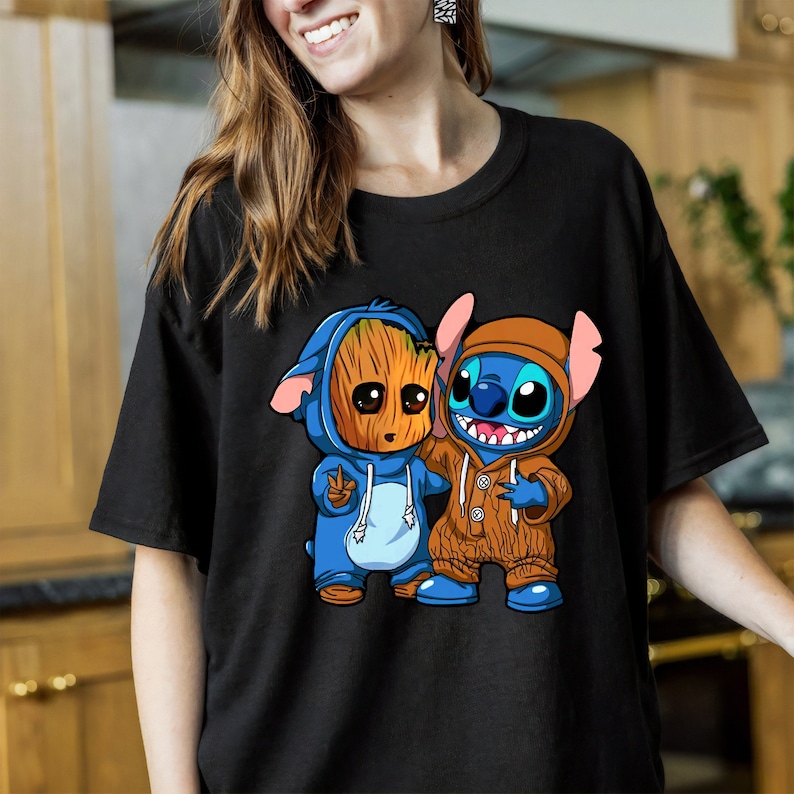 Marvel Guardians Baby Groot and Stitch Cosplay Friends Costume - Etsy