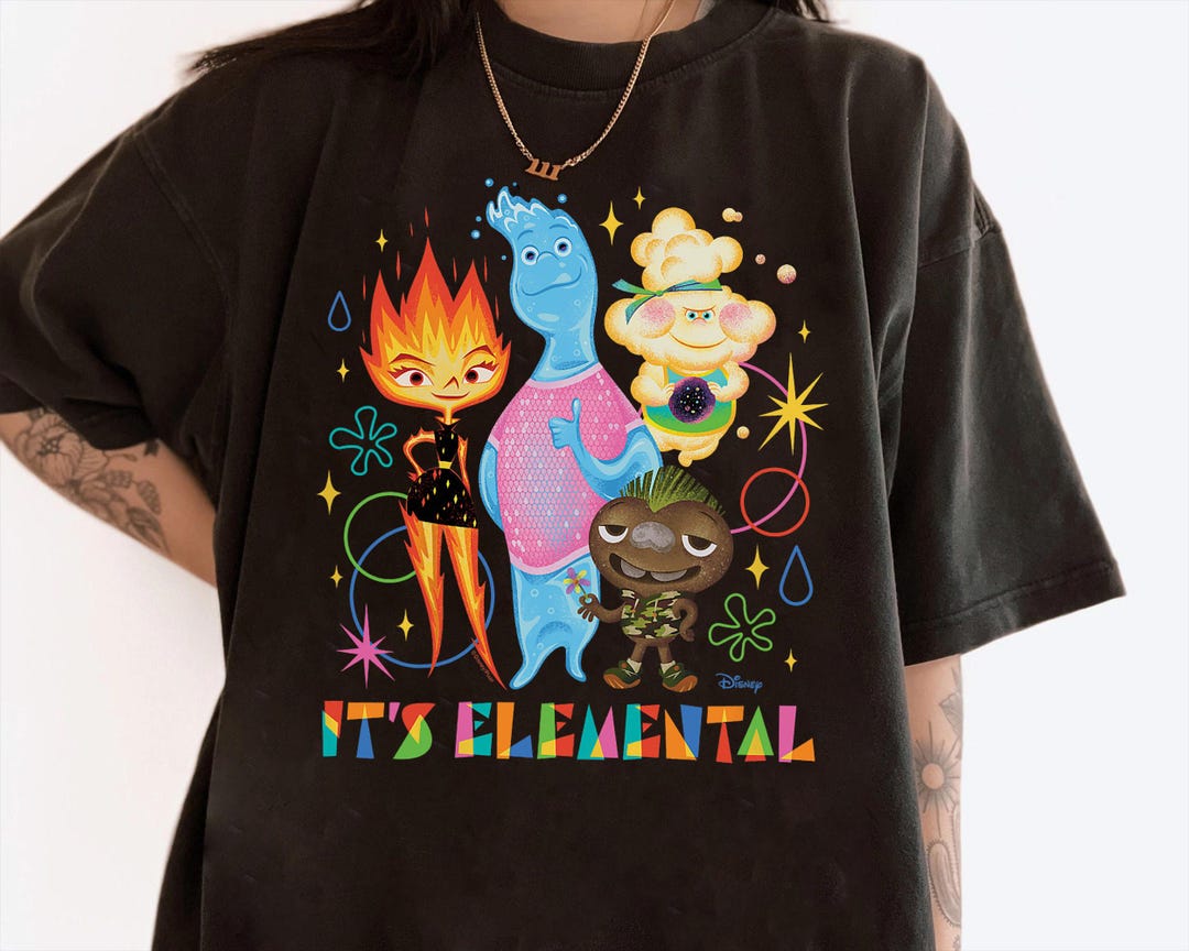 Disney Elemental Shirt, Its Elemental Ember Lumen Brook Ripple Portrait ...