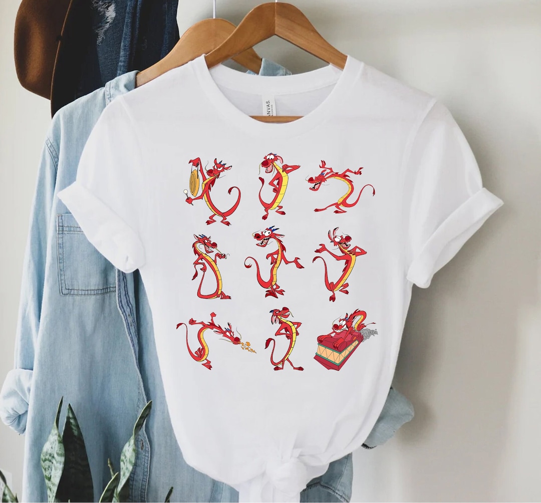 Vintage Disney Mulan Mushu Dragon Pose Shirt, Mushu Emotions Shirt ...