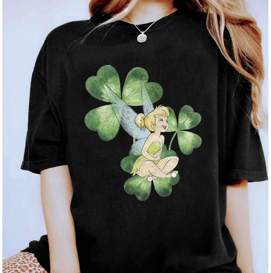 Disney Peter Pan Tinker Bell Clover St. Patrick's Portrait T-shirt ...