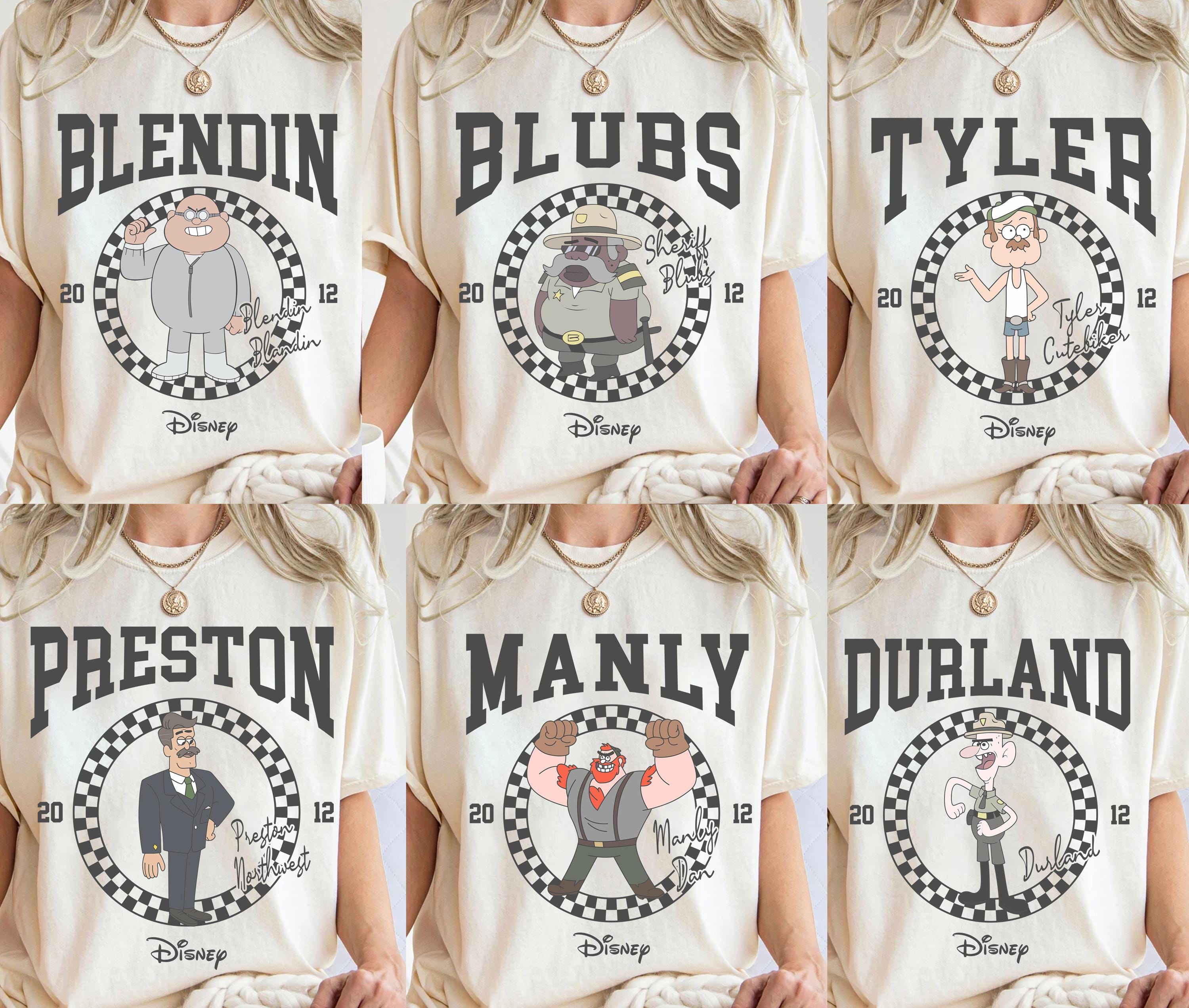 Disney Gravity Falls All Characters Vintage Retro Shirt, Dipper Mabel ...