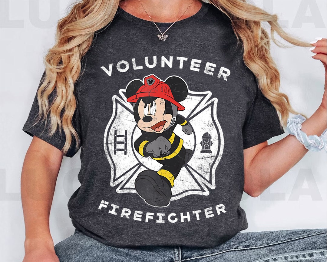 Disney Mickey and Friends Mickey Mouse Volunteer Firefighter Shirt ...
