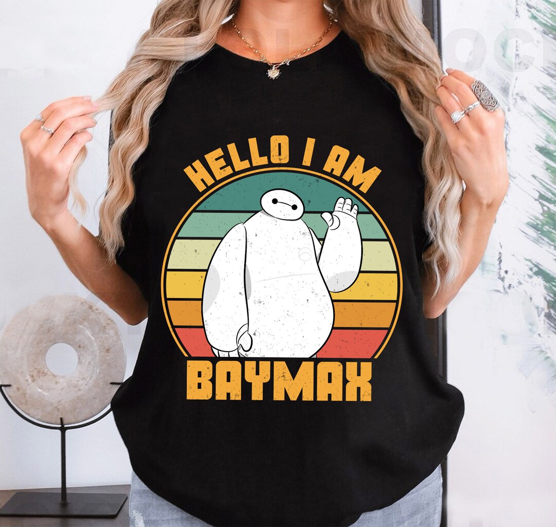 Retro Big Hero Hello I Am Baymax Shirt, Cute Baymax Shirt, Big Hero 6 ...