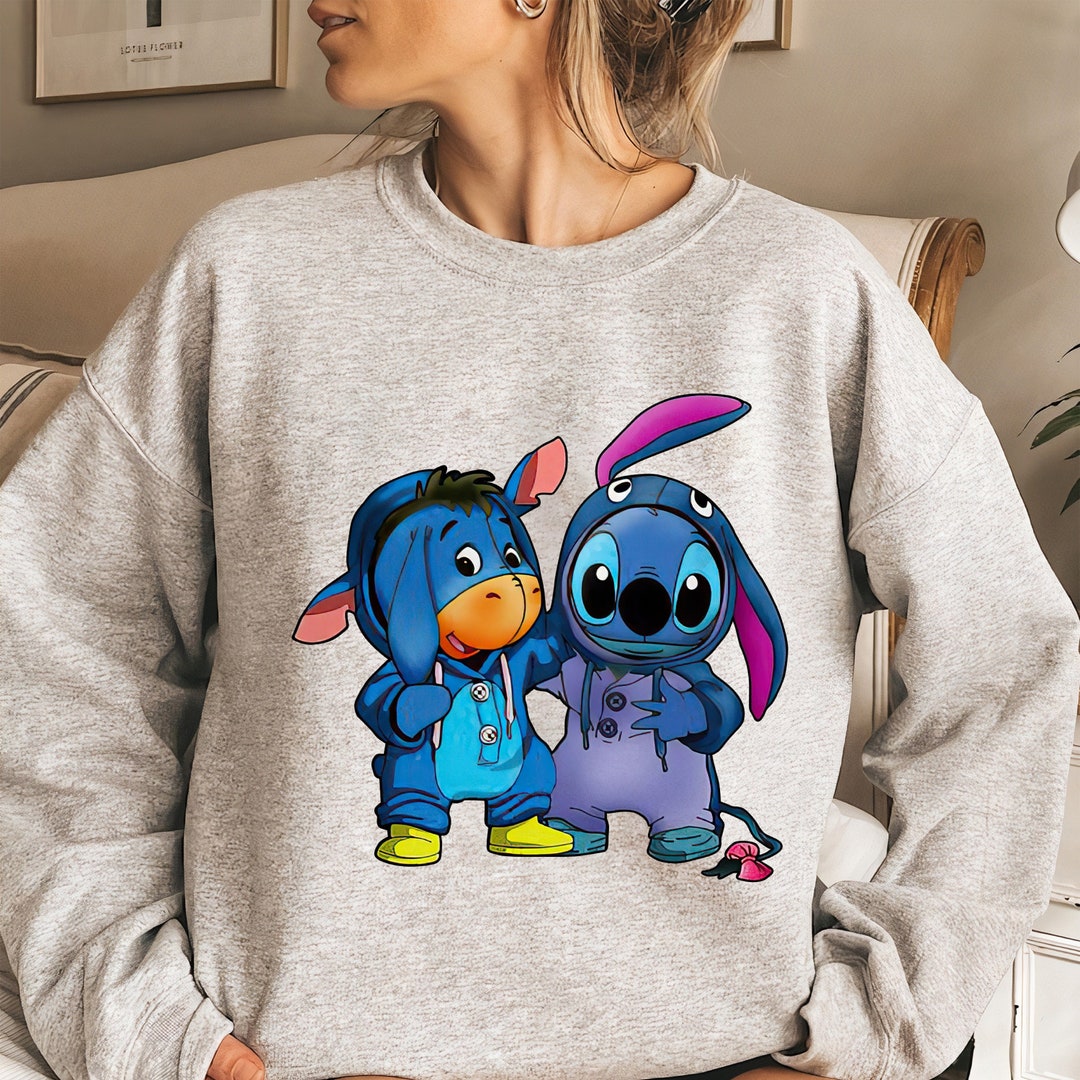 Disney Eeyore and Stitch Cosplay Friends Costume T-shirt, Lilo and Stitch Shirt, Magic Kingdom ...