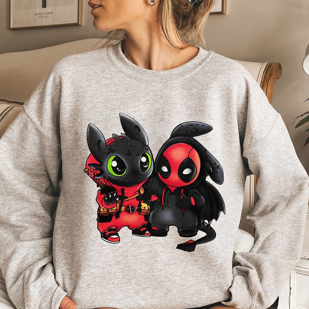 Toothless and Deadpool Cosplay Friends Costume T-shirt, How to Train ...