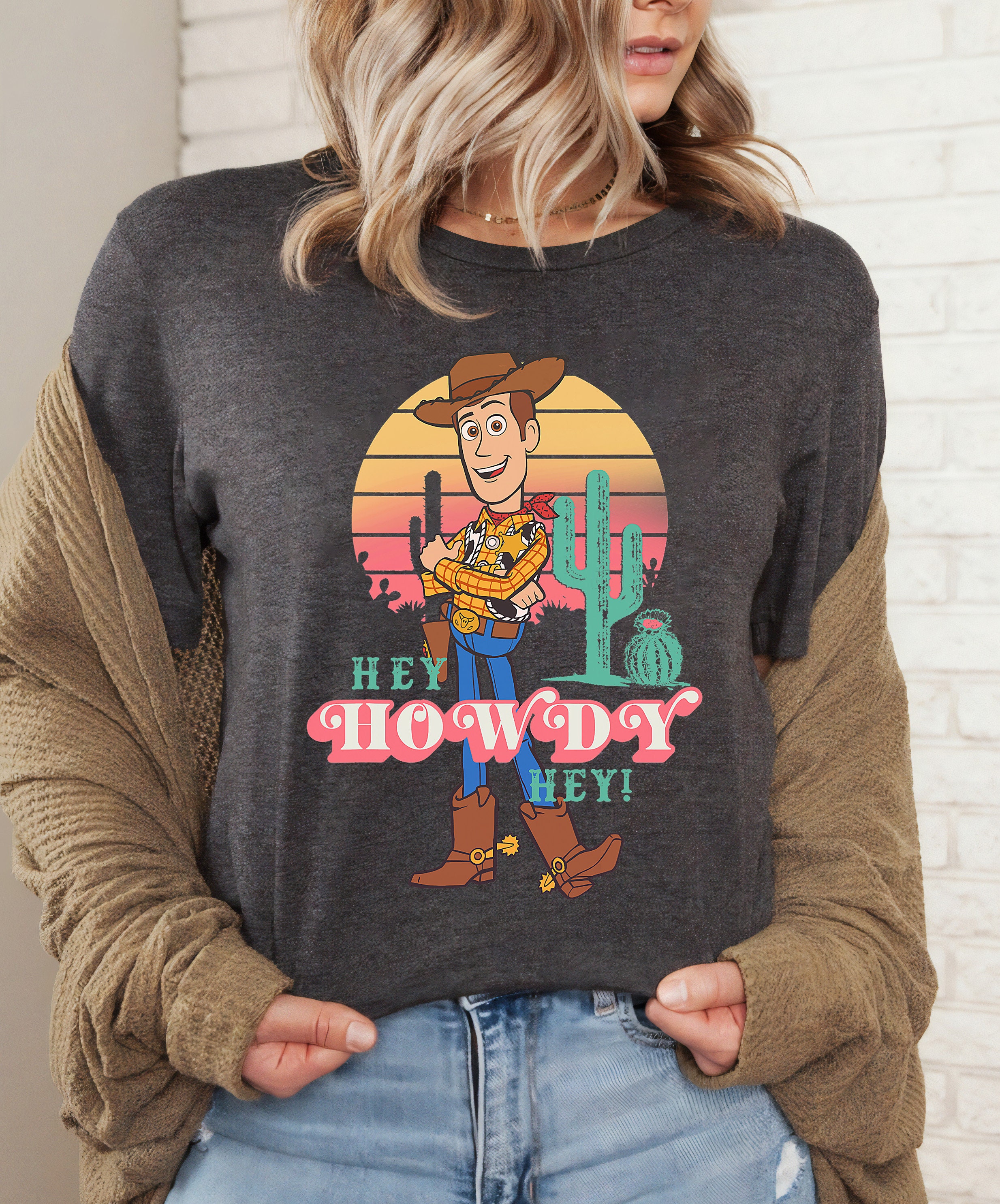 Disney Pixar Toy Story 4 Woody Hey Howdy Hey Retro Portrait - Etsy