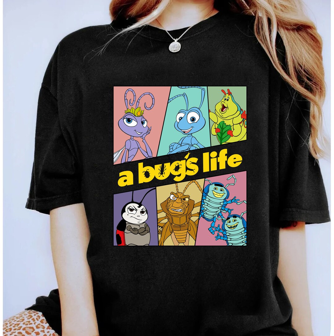 Retro Disney A Bug's Life Group Shot T-shirt, Flik Heimlich Atta Shirt ...