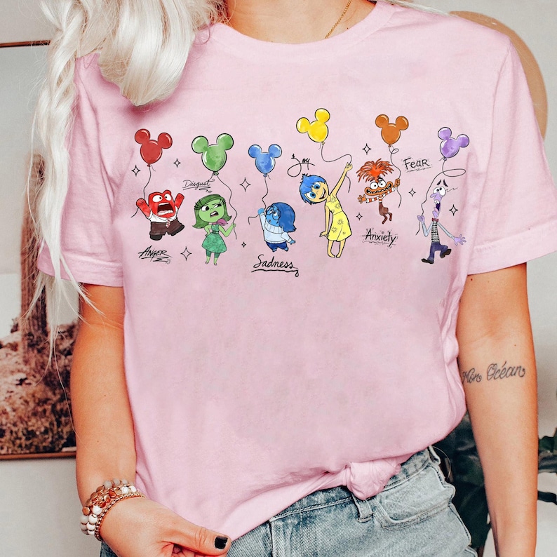 Disney Pixar Inside Out Signatures Shirt, Inside Out Anger Disgust ...