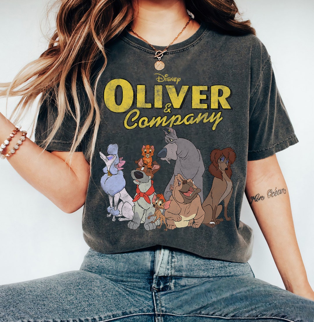 Vintage Disney Oliver and Company Group Retro 90s Shirt, Oliver, Dodger ...