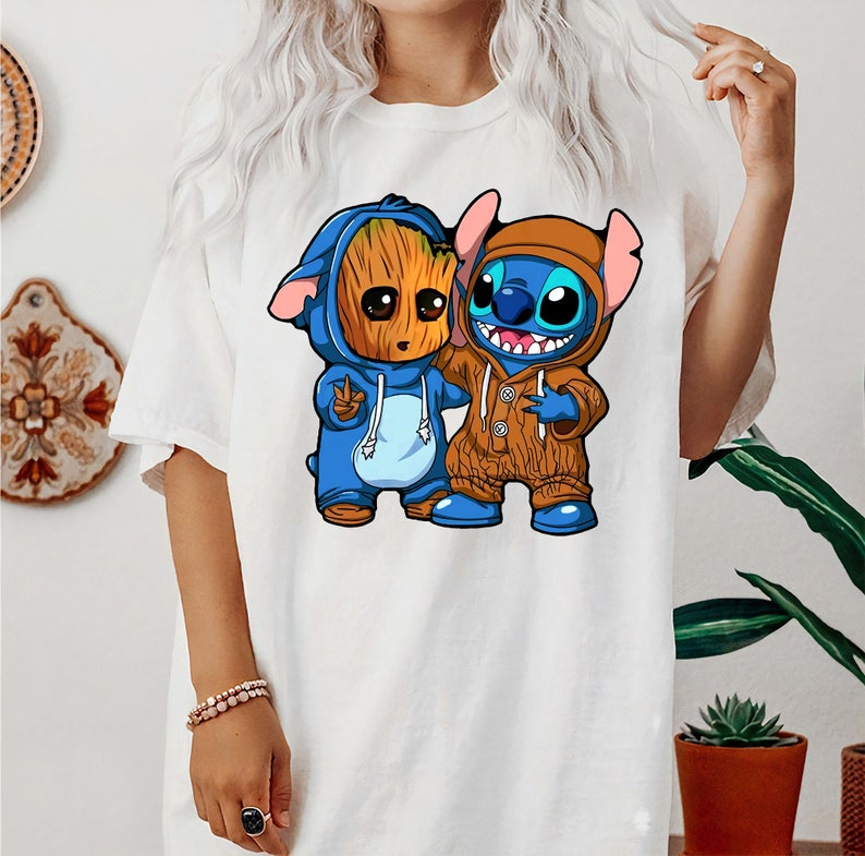 Marvel Guardians Baby Groot and Stitch Cosplay Friends Costume - Etsy