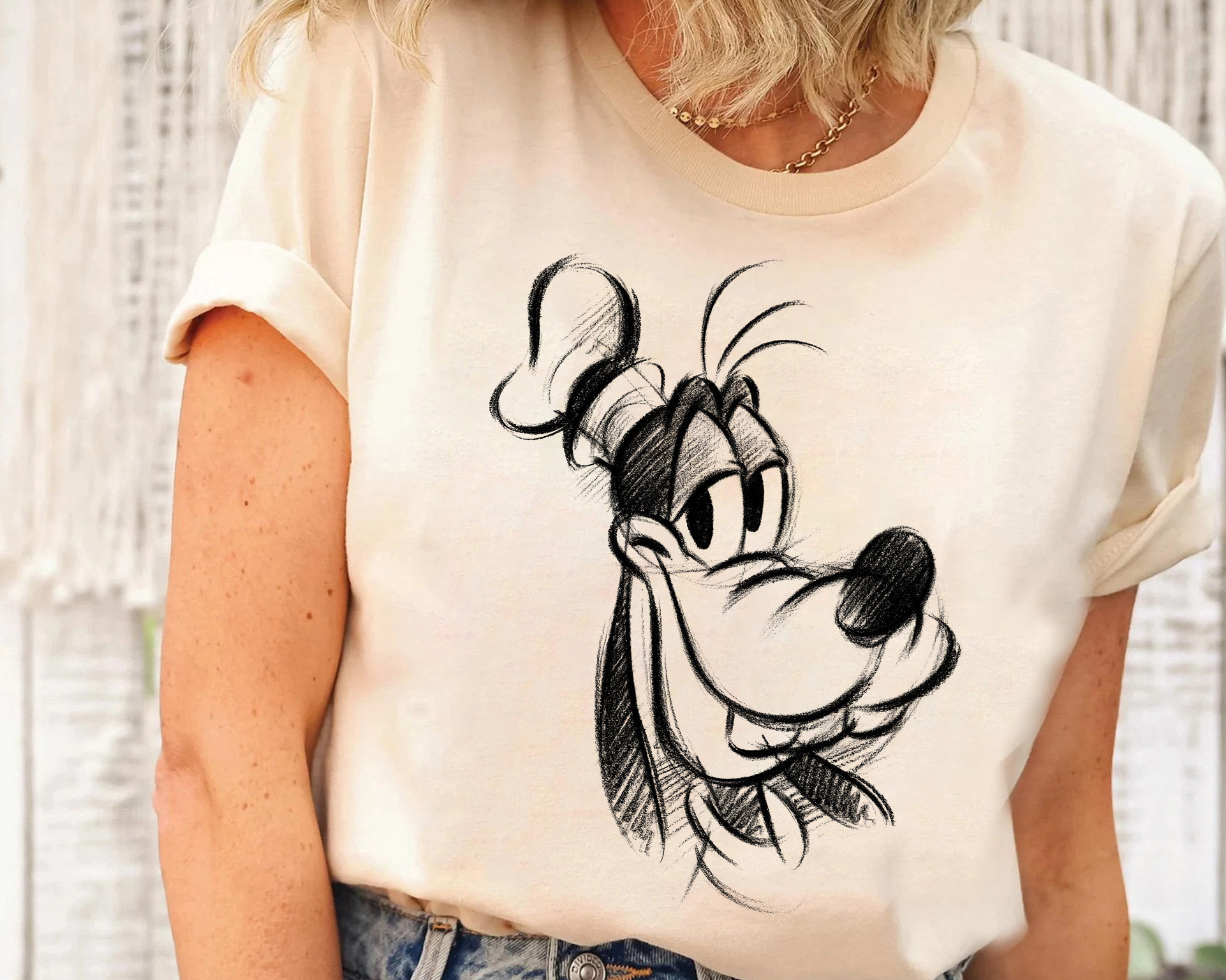 Disney A Goofy Movie Goofy Sketch Portrait T-shirt Disney - Etsy