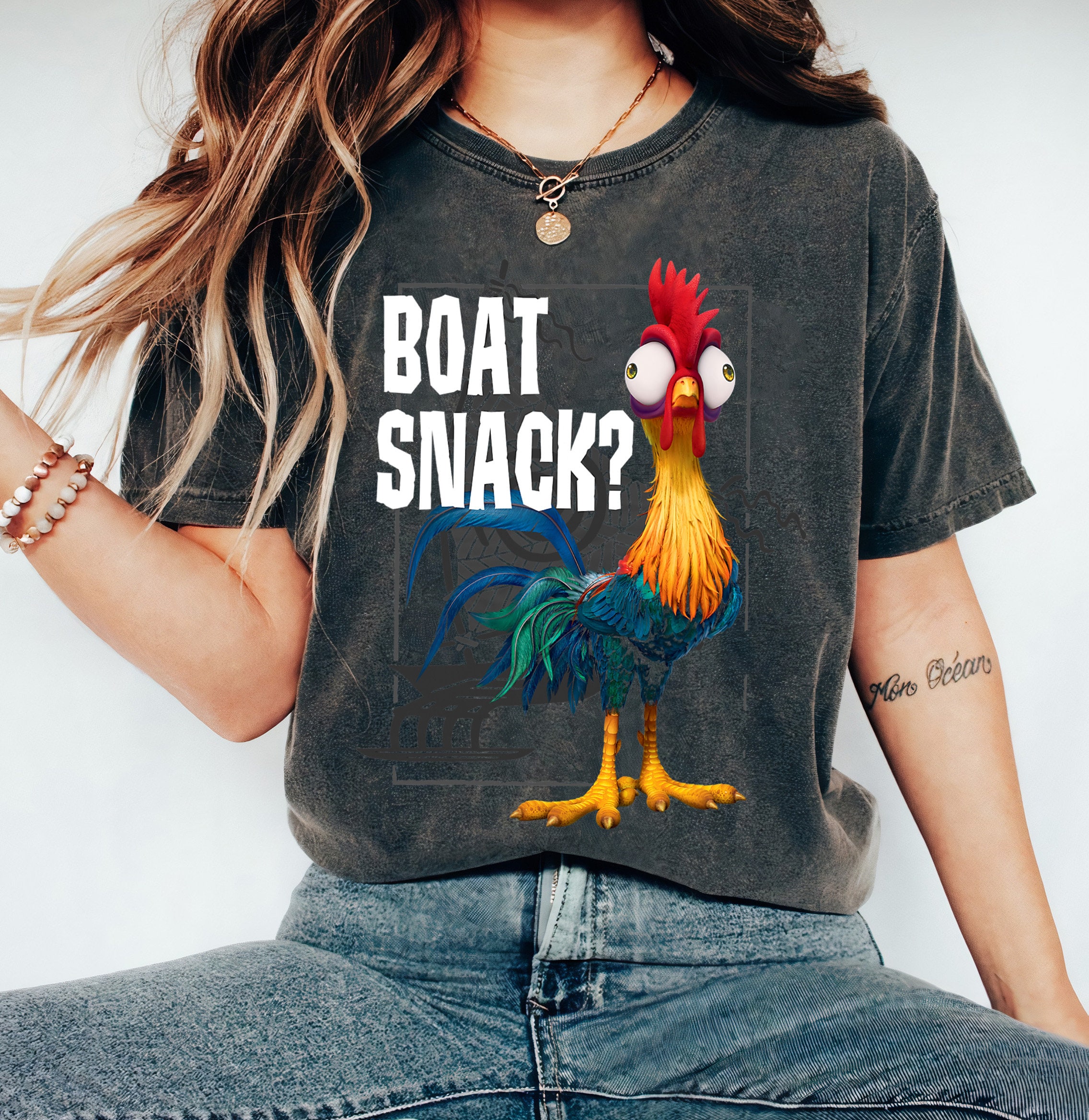 Disney Moana Hei Hei Boat Snack Graphic T-shirt Hei Hei - Etsy