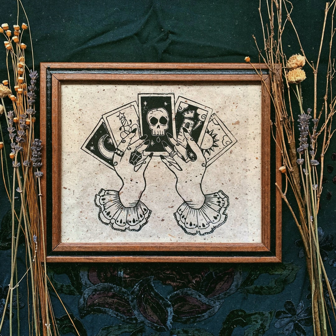 Look for the Magic Tarot Block Print 9x12 Witchy Art Tarot Victorian ...