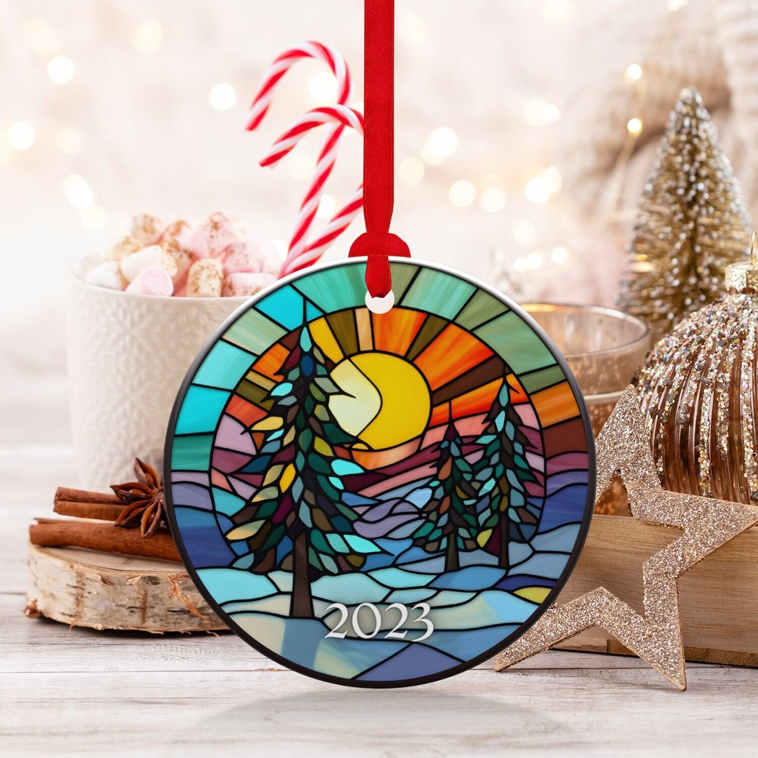 Custom Christmas 2023 Ornament, 2023 Christmas Decoration, Holiday Gift ...