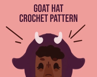 Crochet Pattern Goat Hat - Etsy