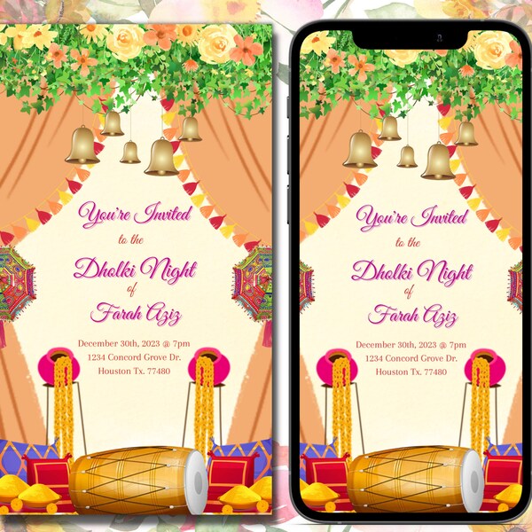 Indian Dhol Invite - Etsy