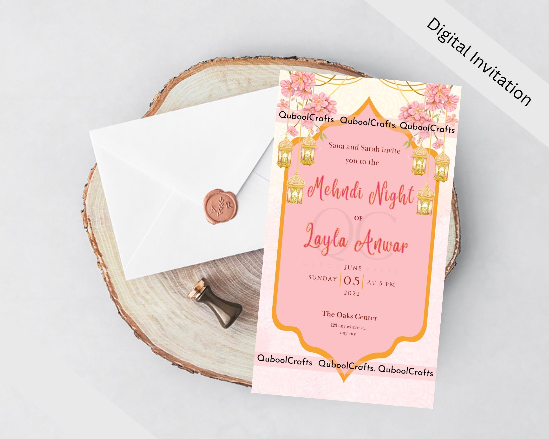 Animated Mehndi Haldi Mayoun Mayun Dholki Pithi Sangeet Digital ...