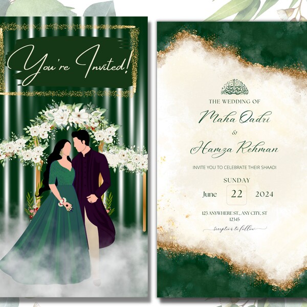 Nikkah Invite Digital Template Animated - Etsy
