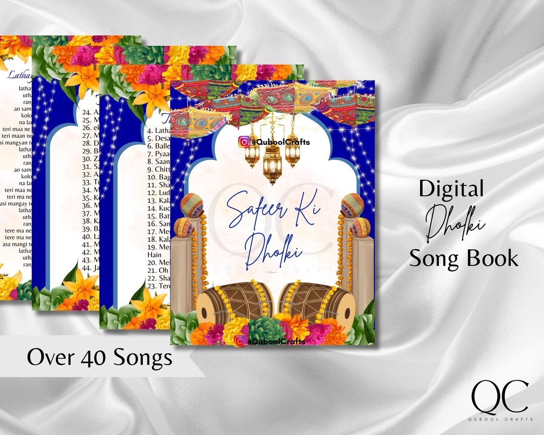 Modern Dholki Song Book, Mayoun Mehndi Songs (digital Download) - Etsy