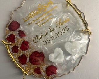 Personalized Resin Nikkah Ring Trays Ring Box Islamic Muslim Gifts ...