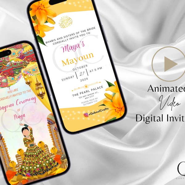 Editable Nikkah Shaadi Walima Shalima Engagement Invitation Card ...