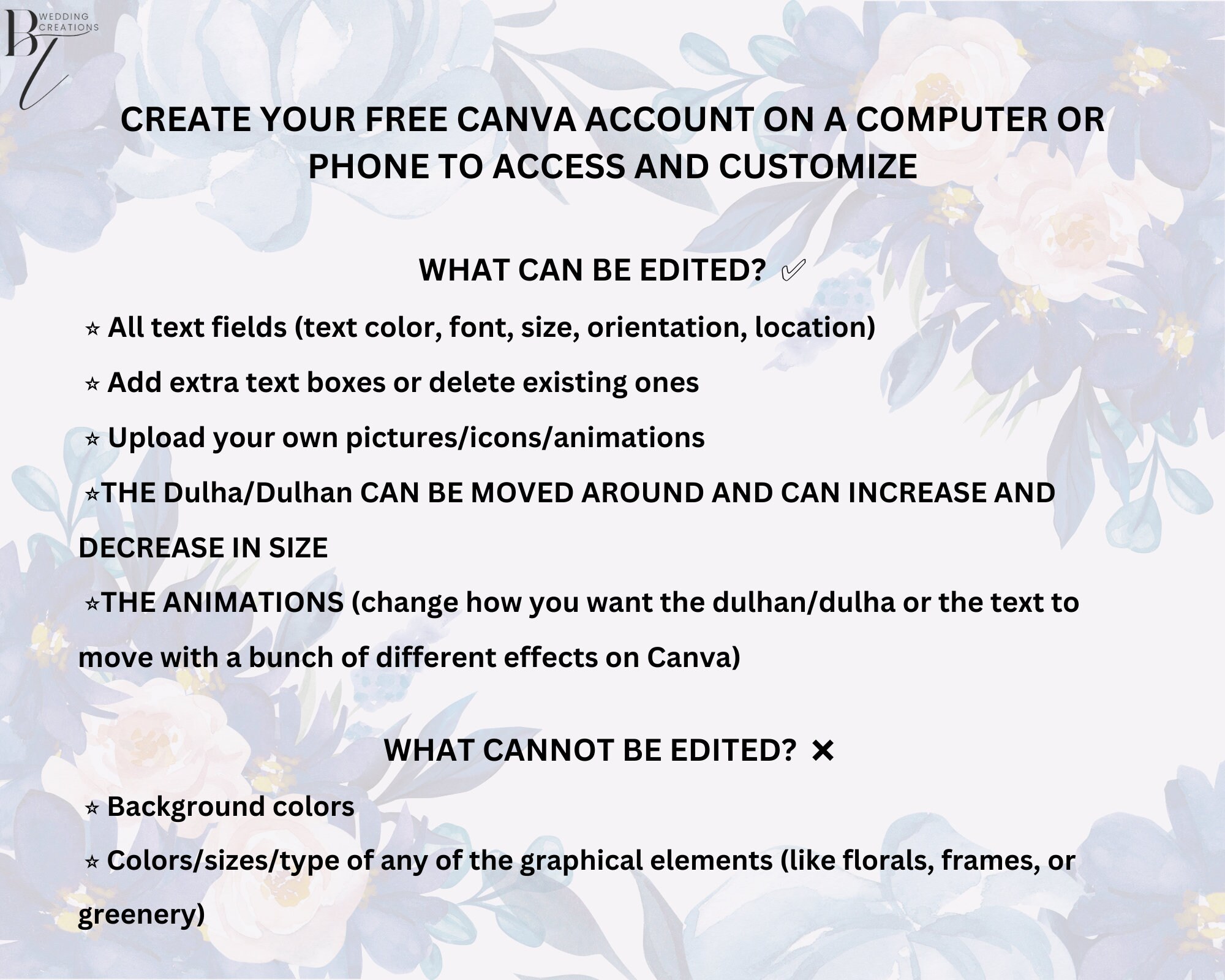 Blue Animated Engagement Nikkah Wedding Walima Shaadi Invitation Card ...