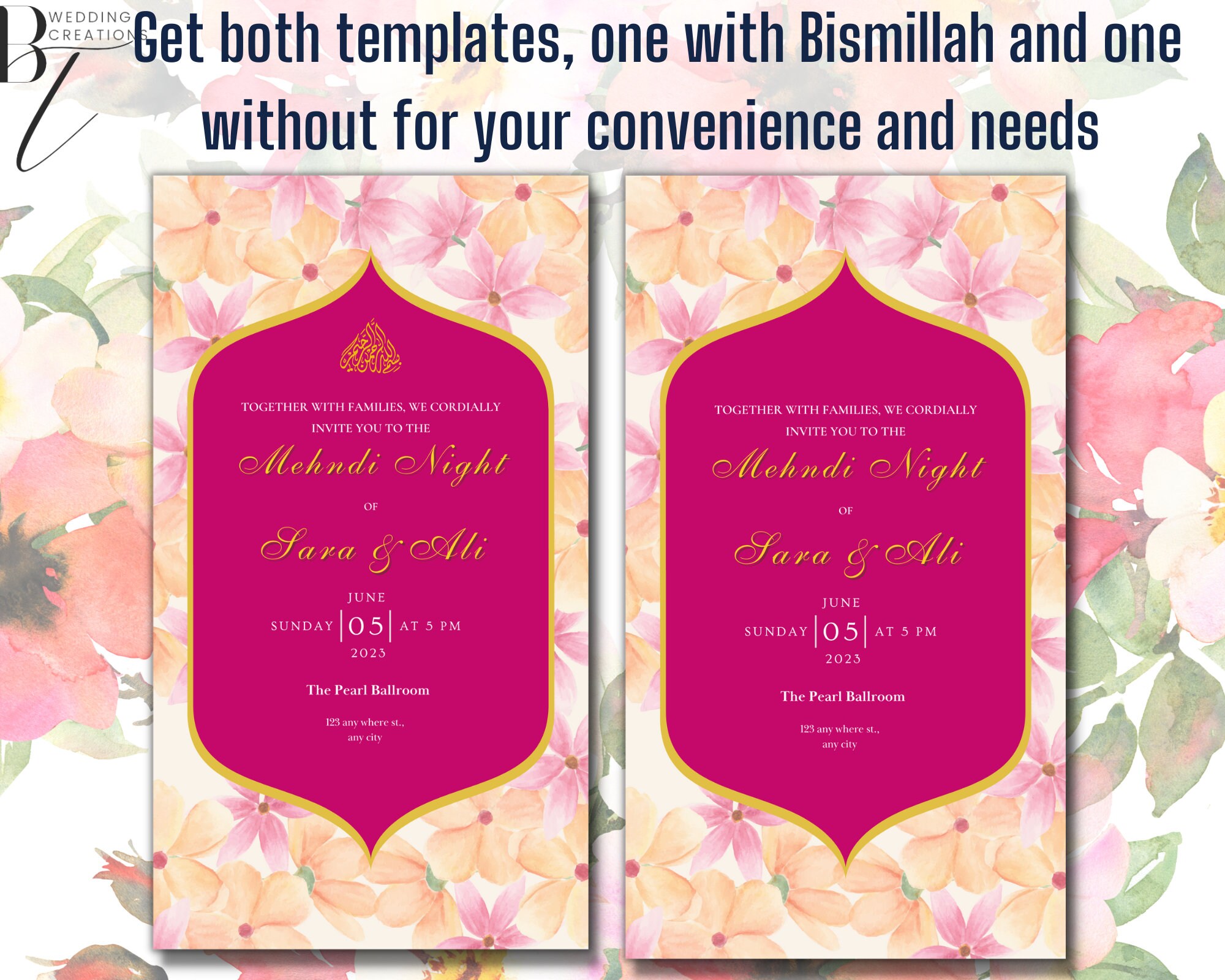 Animated Digital Mehndi Mayoun Mayun Haldi Dholki Invitation Card ...