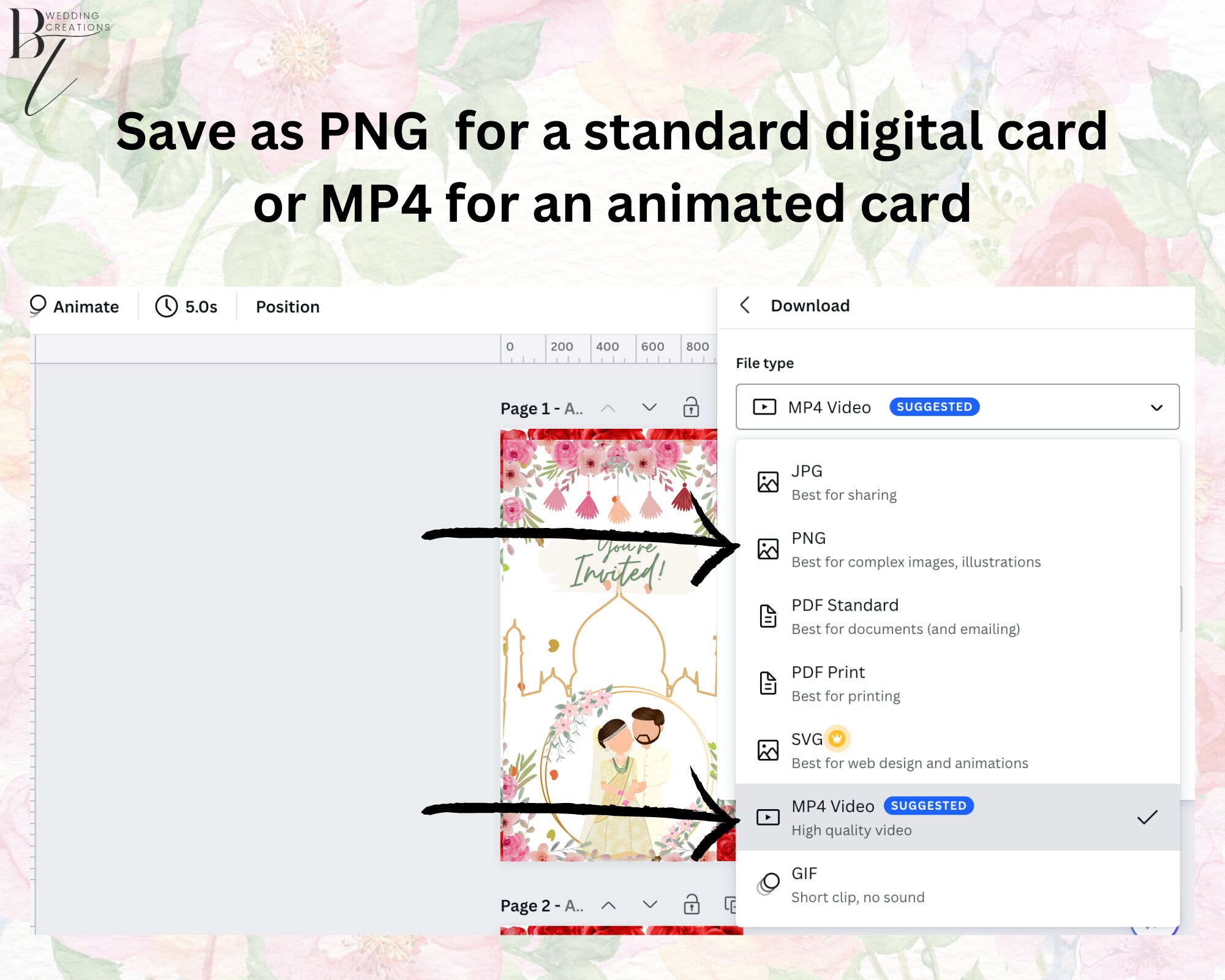 Animated Nikkah Ceremony Invitation Card Digital Muslim Desi Shaadi ...