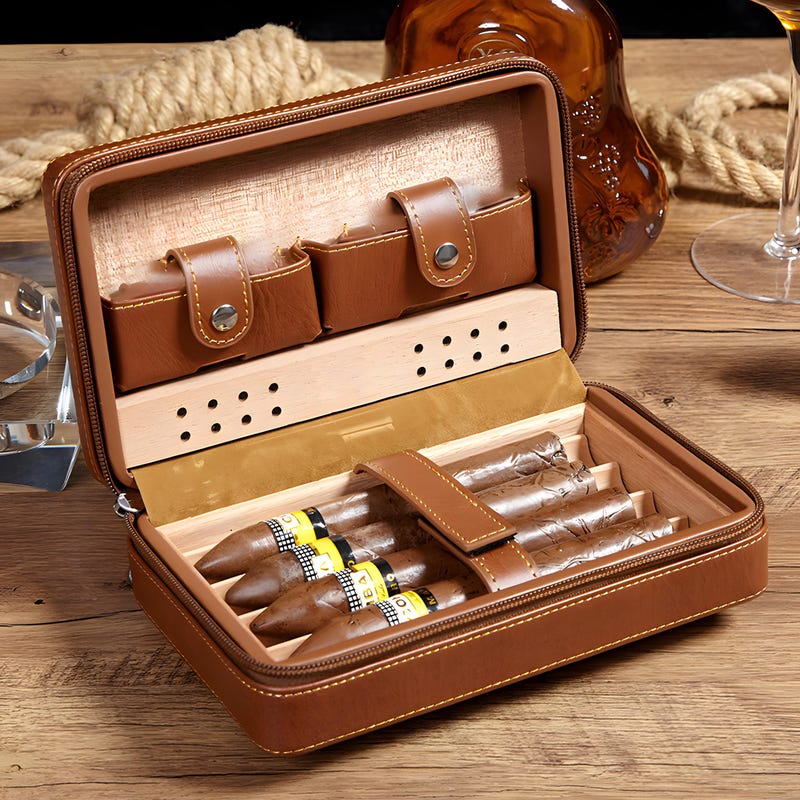 Leather Cigar Case - Etsy
