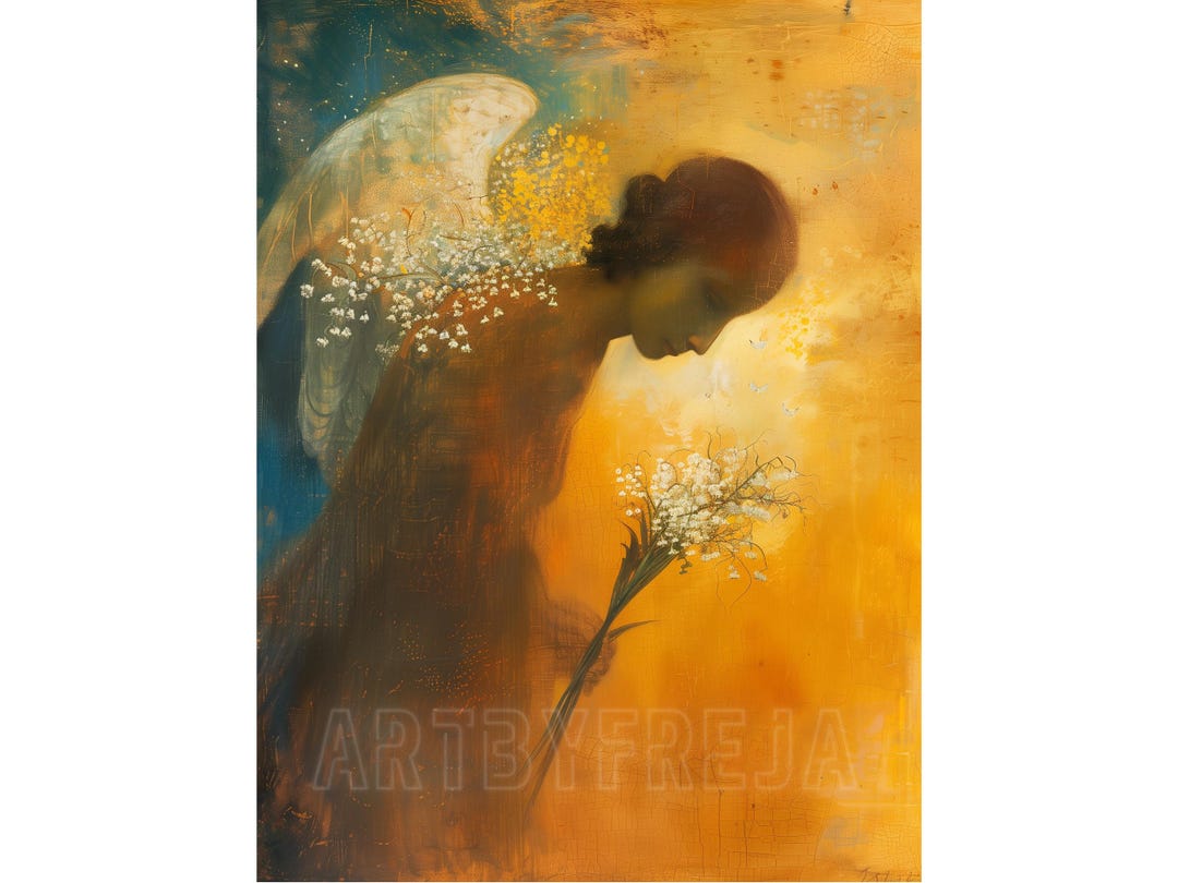 Angel of Redemption, Symbolic Art, Digital Art Print, AI Generated ...