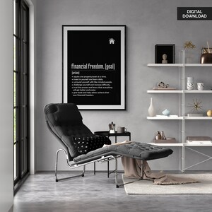 Financial Freedom Wall Art Print Entrepreneur Art Motivational Success ...